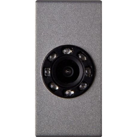 TELECAMERA A COLORI CON 8 LED IR FRUTTO DA INCASSO SILVER PER BTICINO ...